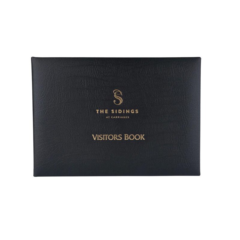 A4 Landscape Leather Visitor Book - Tudor Jones & Co